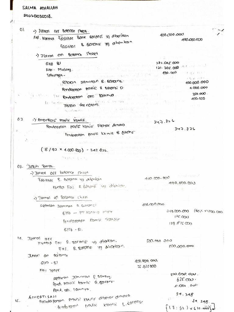 Minggu 9 - Jurnal Manual - Bank Garansi - Salma | PDF