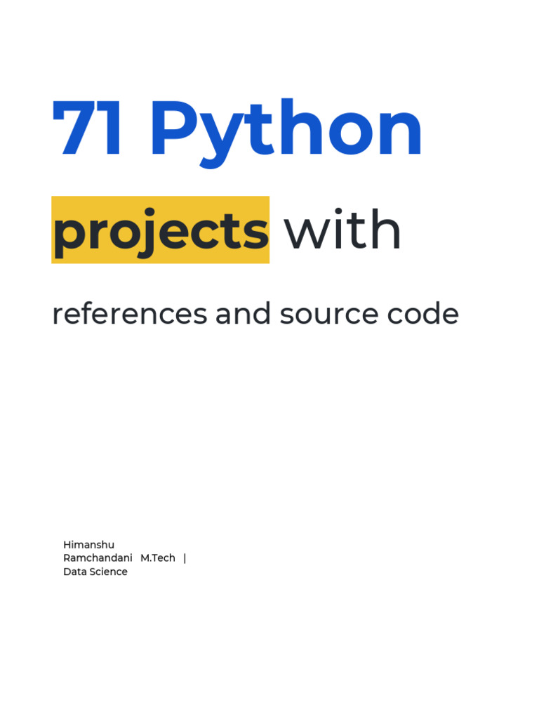 71 Python Projects With Source Code 19 1 1 PDF 20231120 031551 0000 | PDF | Computing | Software