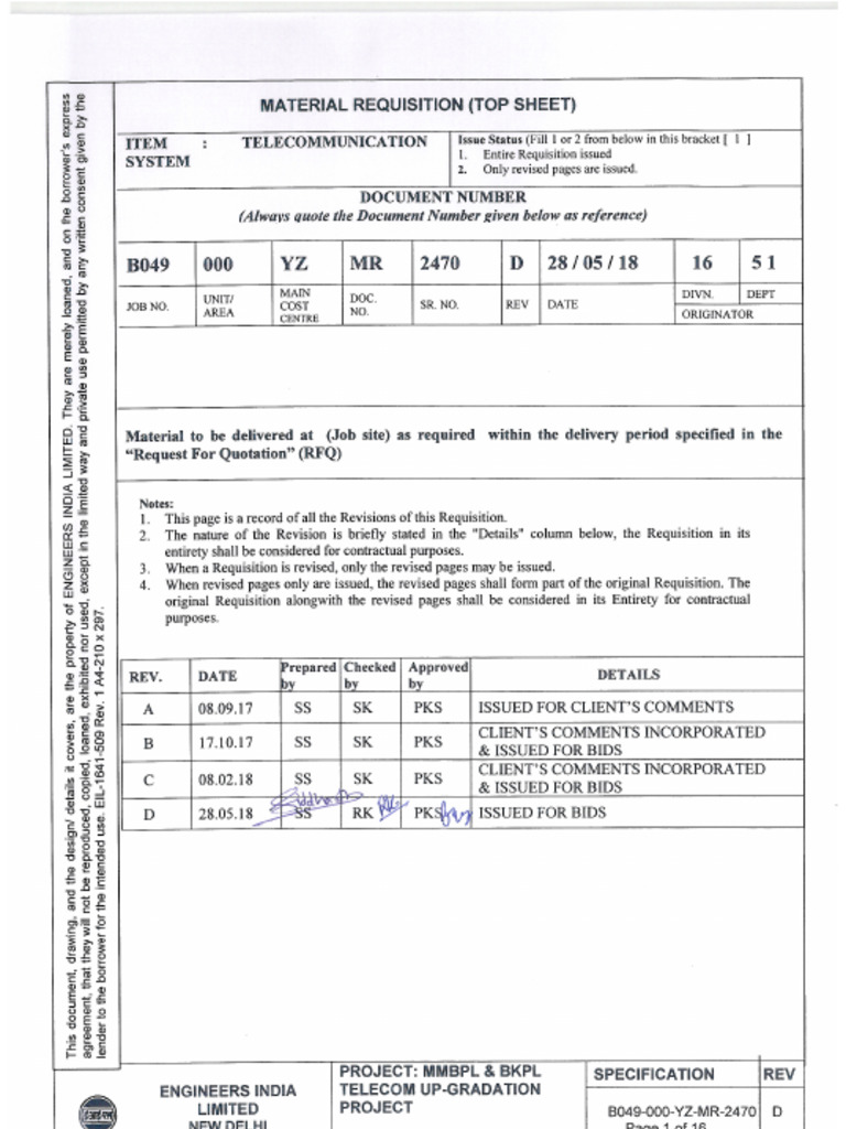 Annexure b Scope of Work by Eil 1dde2d | PDF | Closed Circuit Television | Specification ...