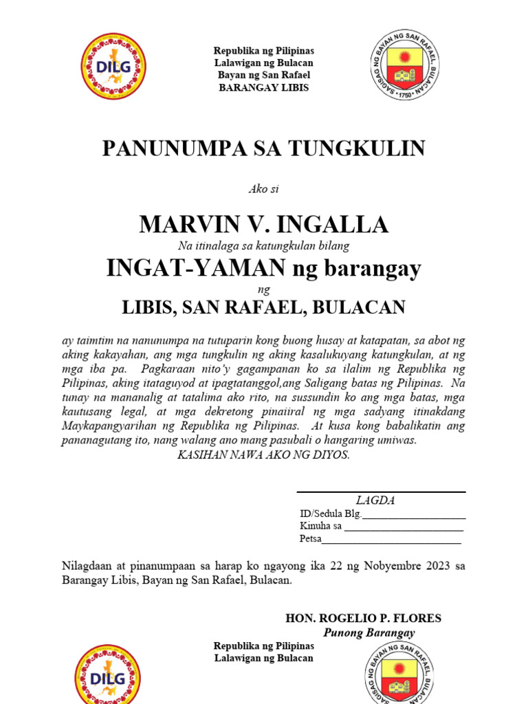 Panunumpa-sa-tungkulin-NEW-4 | PDF