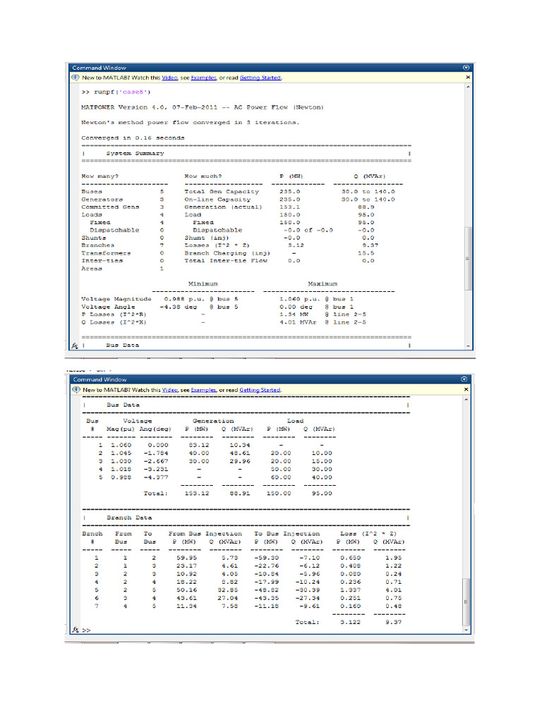 Matpower - 5 Bus | PDF