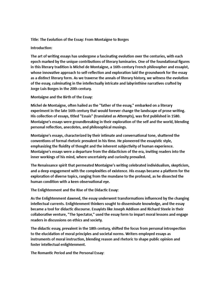 5 | PDF | Essays | Michel De Montaigne