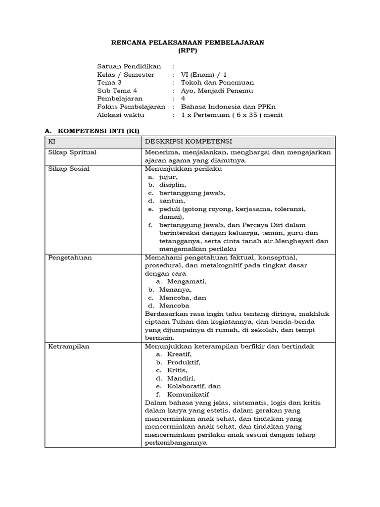 RPP, Bahan Ajar, LKPD, Media Ajar | PDF