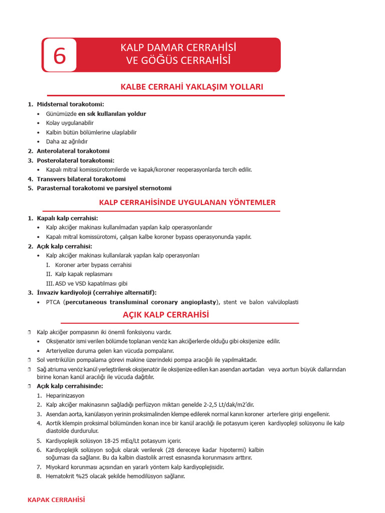 Kalp Damar Cerrahisi Ve Göğüs Cerrahisi: Kalbe Cerrahi Yaklaşim Yollari | PDF