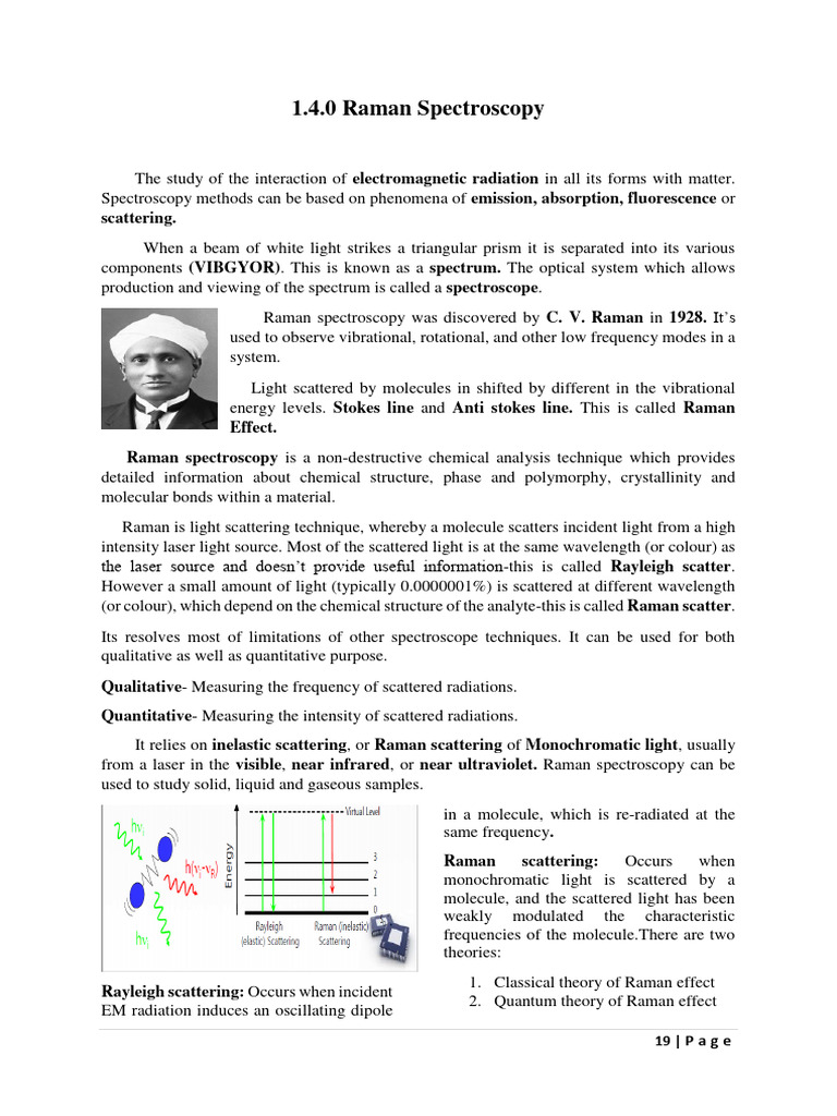3.Raman Spectroscopy | PDF | Raman Spectroscopy | Spectroscopy