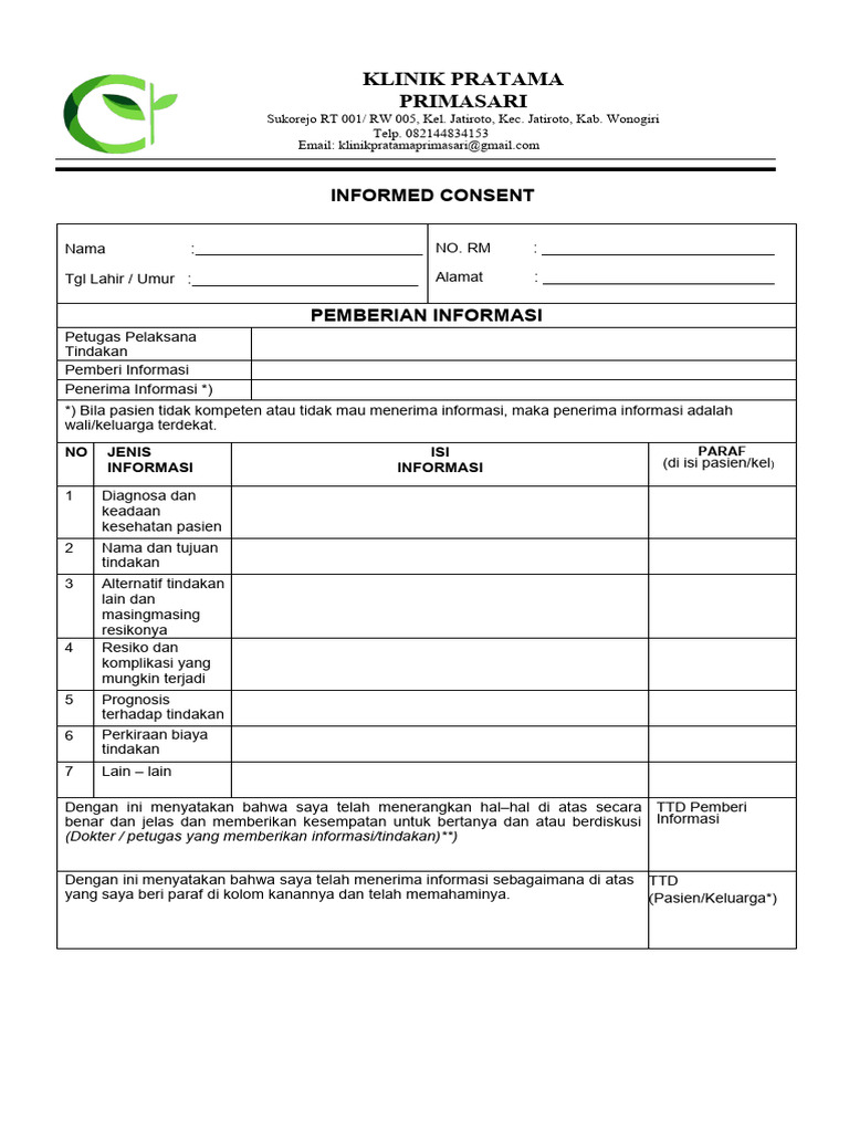 Lembar Informed Consent Fix Pdf