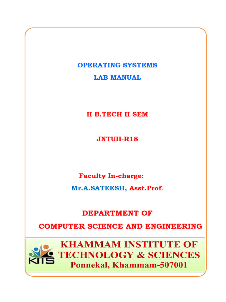 Os Lab Manual 2-2 R18 - Ai & ML | PDF | Operating System | Scheduling (Computing)