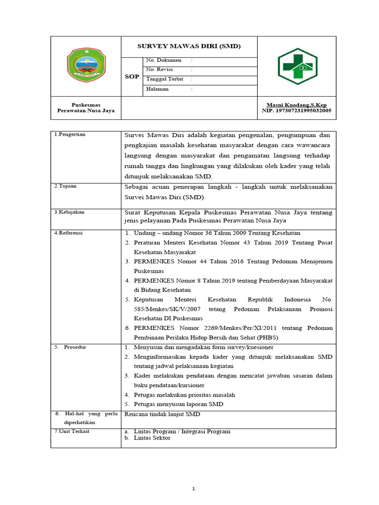 (Ok) - Sop SMD | PDF | Pengembangan Diri