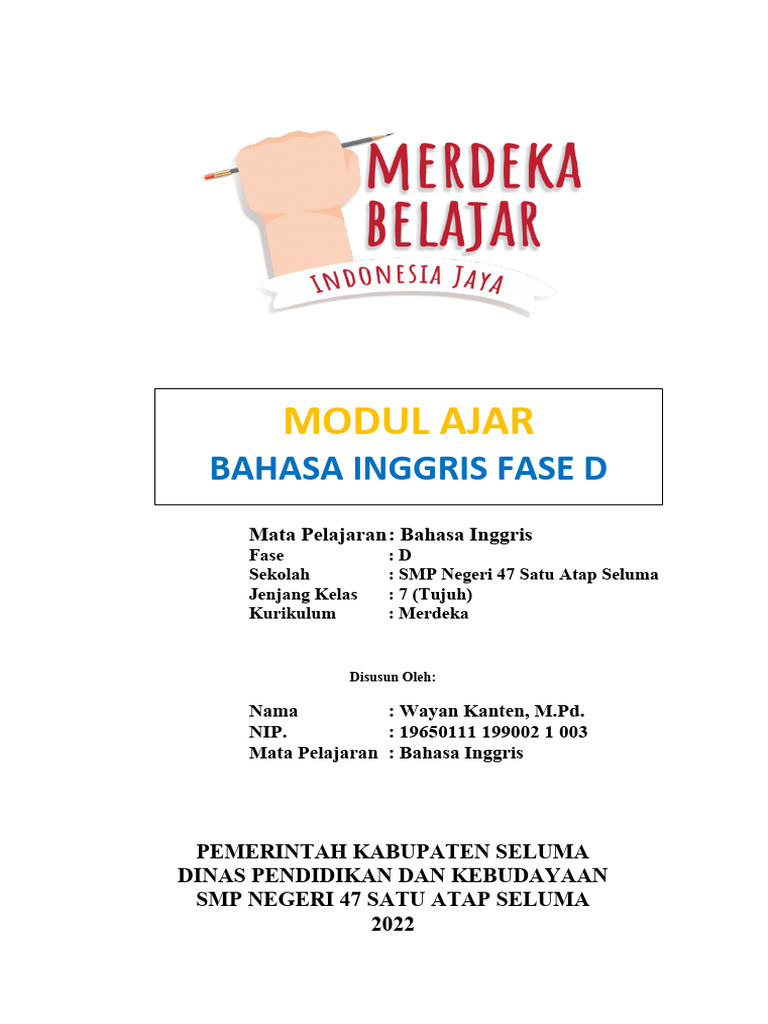 Modul Ajar - B.Ing B.ingg | PDF