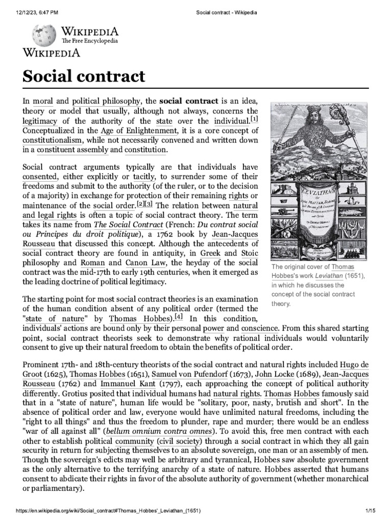 Social Contract | PDF
