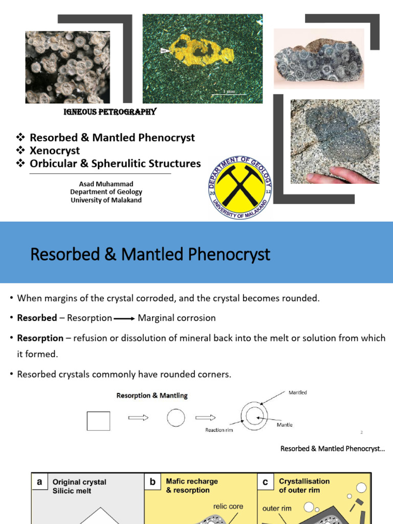 Resorbed and Mantled Phenocrysts Explained | PDF | Magma | Igneous Rock