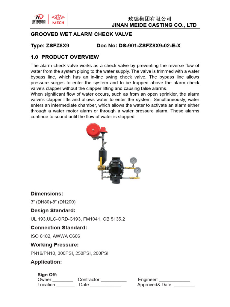 Alarm Check Valve - MECH | PDF | Valve | Pipe (Fluid Conveyance)