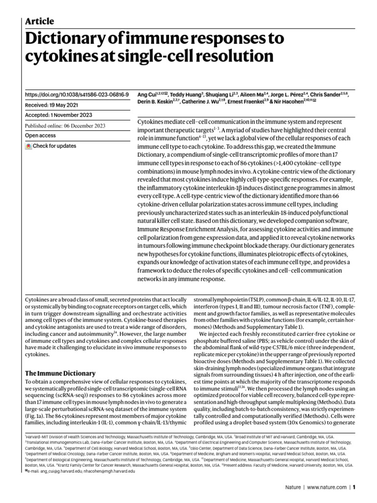 Immune Response Dictionary | PDF | Cytokine | Interleukin 10