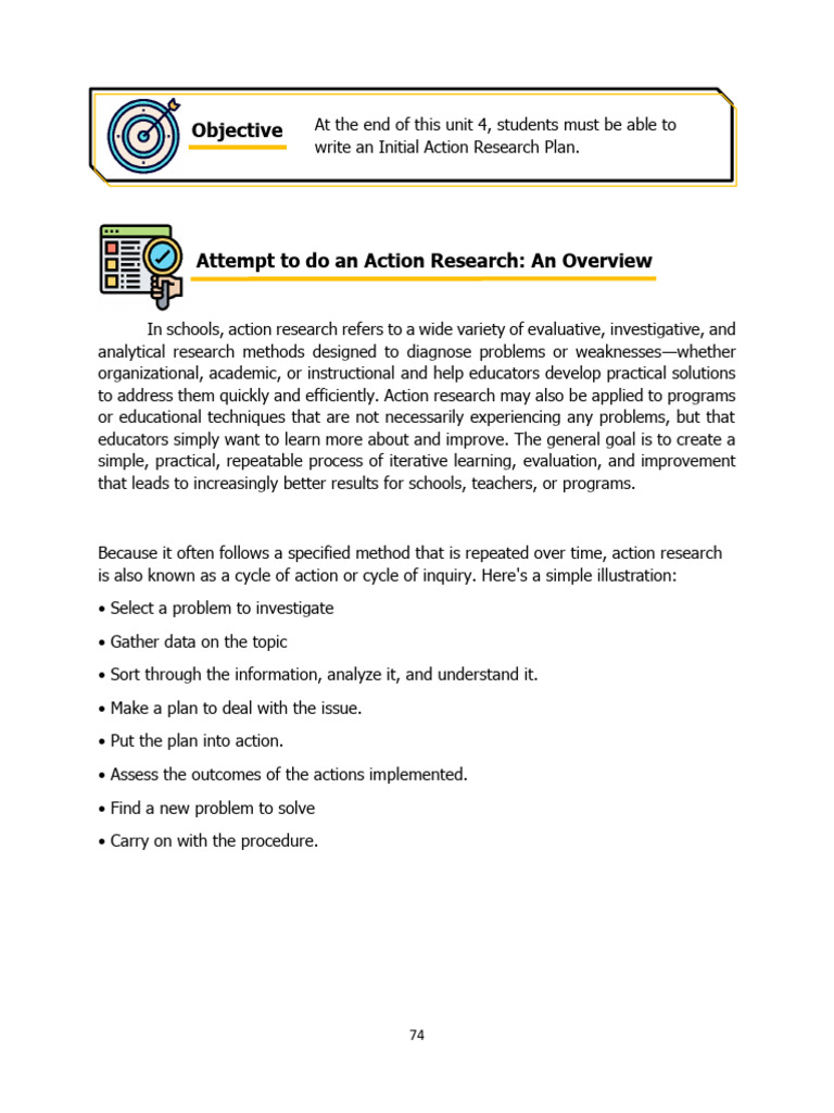 Action Research Plan for Educators | PDF | Action Research | Cognition