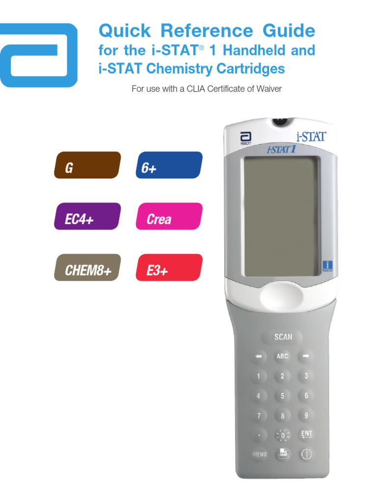 I-Stat 1 Quick Reference Guide 716942-00l Compressed | PDF | Chemistry