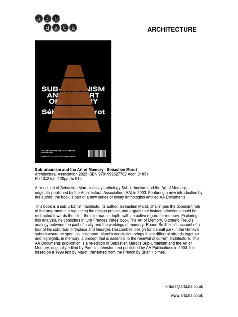 Sebastien Marot - Sub-Urbanism | PDF