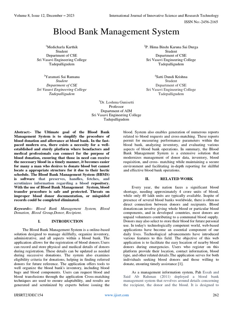 Blood Bank Management System | PDF | Blood Donation | Password