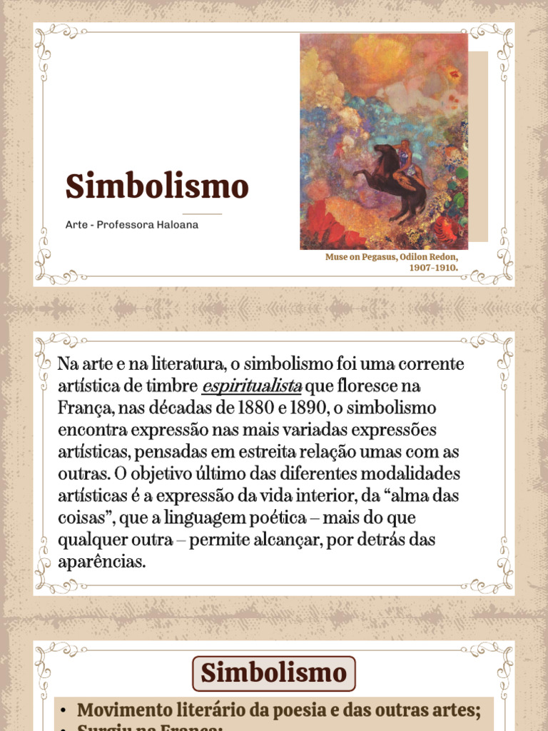 Simbolismo | PDF | Simbolismo (artes) | Poesia