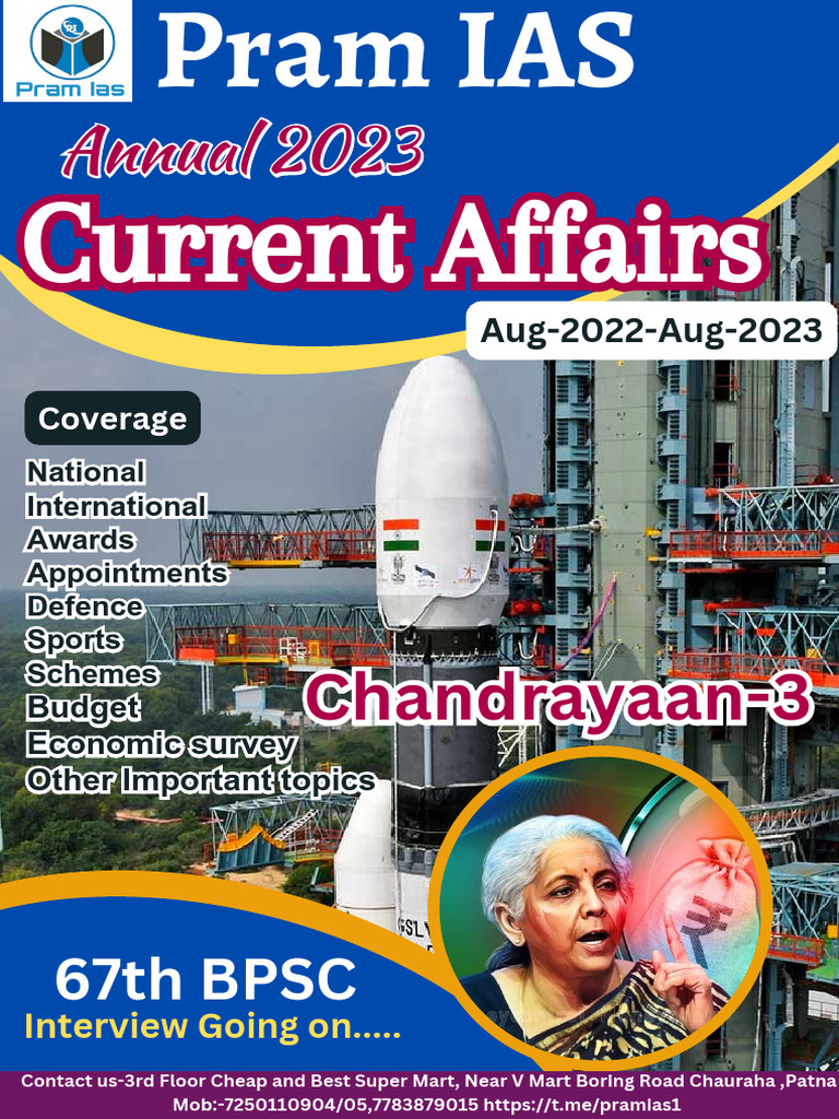 Yearly Current Affairs 2022-23 Pram IAS | PDF | Taxes | Economies