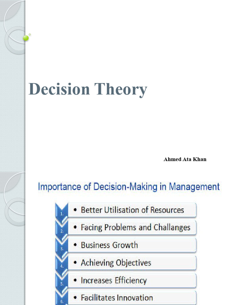 7a Decision Theory | PDF | Decision Theory | Risk