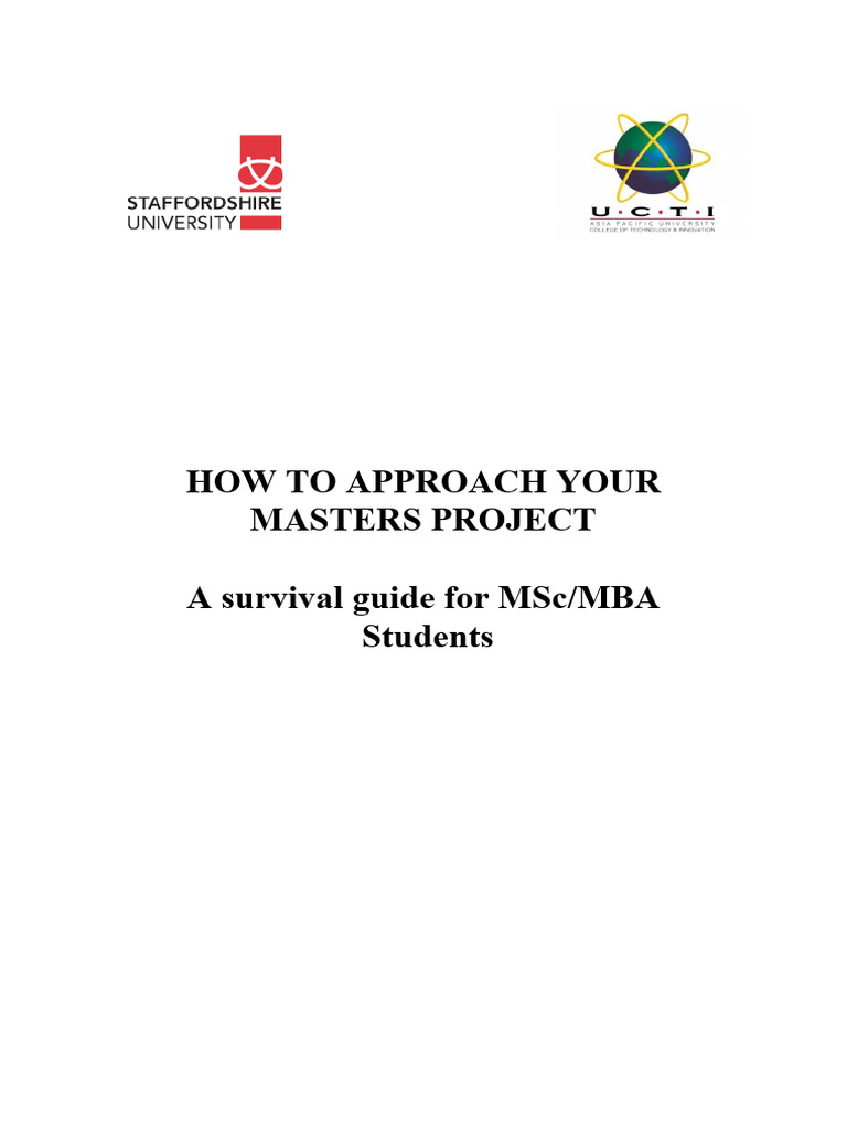 Project Survival Guide | PDF | Thesis | Academic Degree