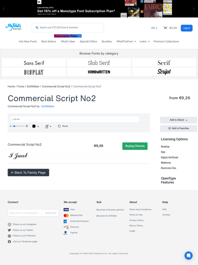 Commercial Script No2 Font Webfont & Desktop MyFonts | PDF | Computing | Software