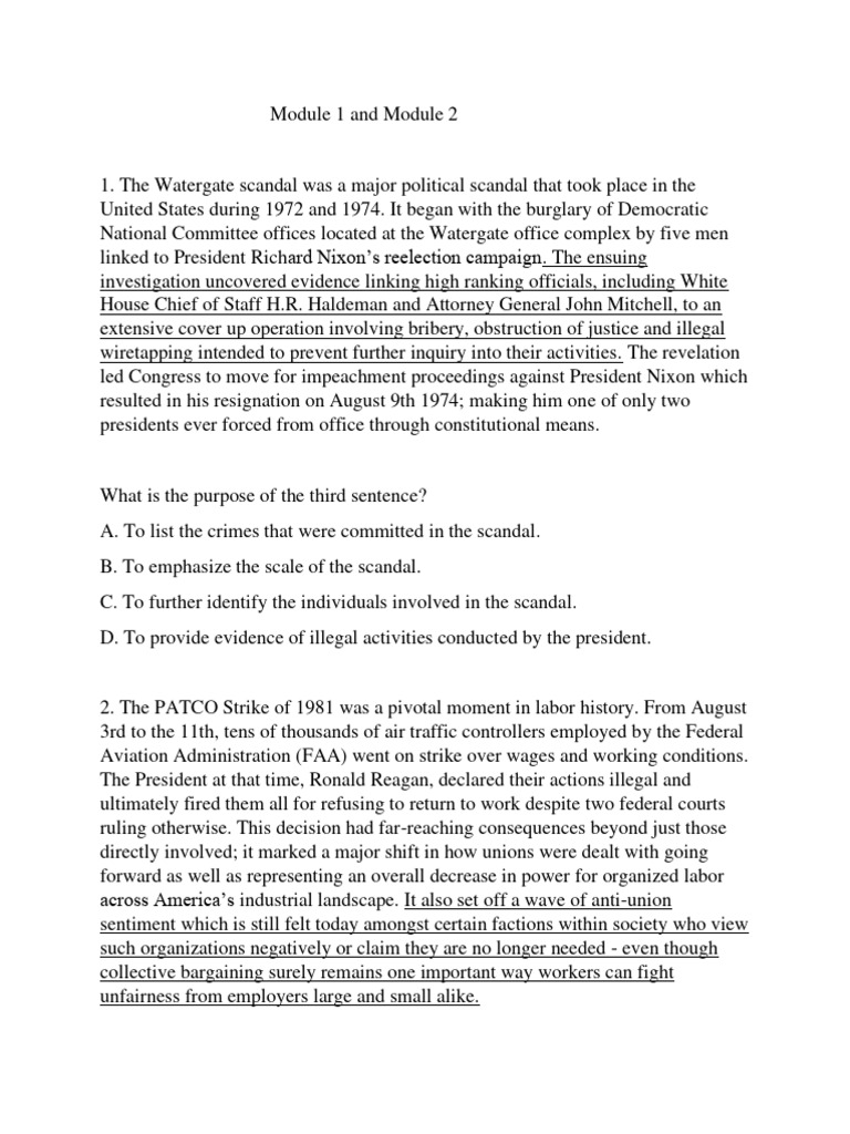 Watergate Scandal: Impact and Consequences | PDF | Watergate Scandal ...