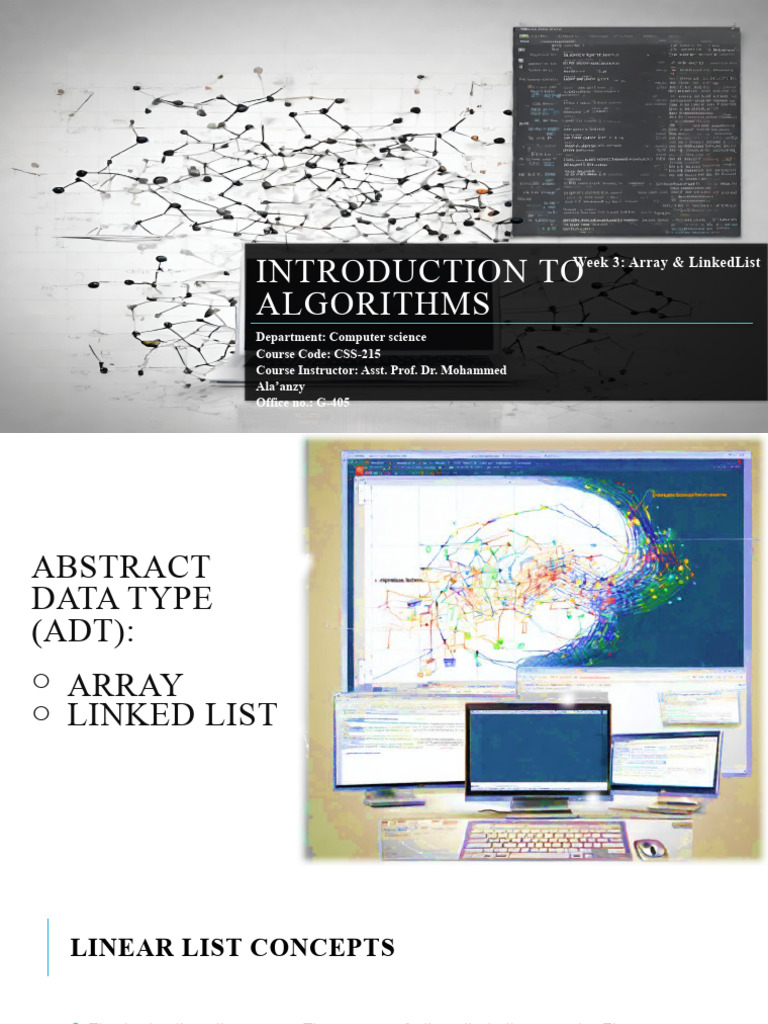 W3 ArraynLinkedlist | PDF | Computer Data | Algorithms And Data Structures