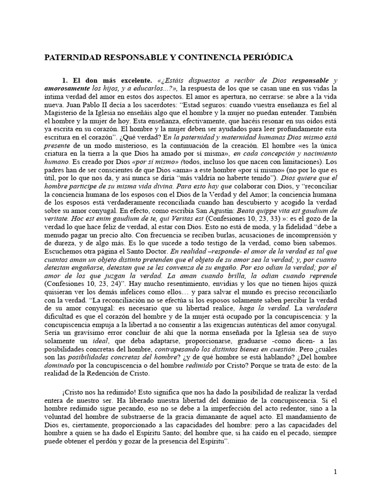 09 Paternidad Responsable | Descargar gratis PDF | Amor | Verdad