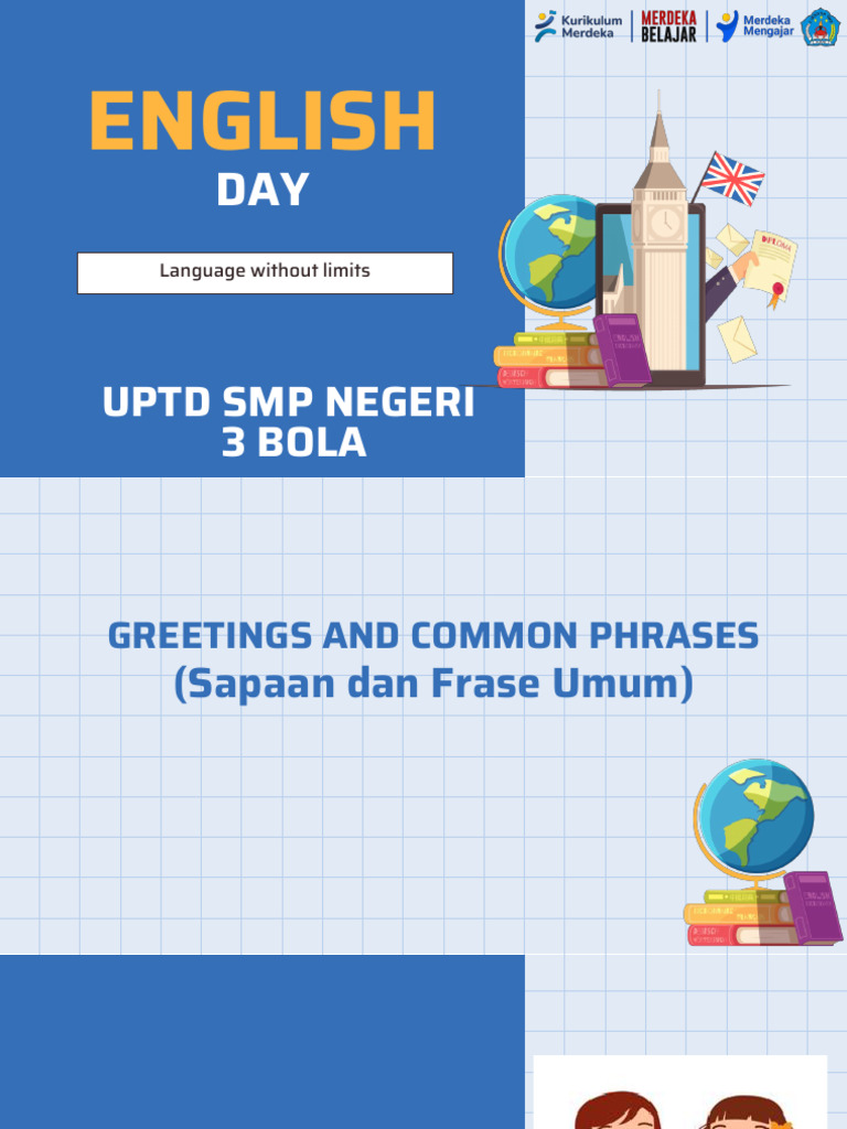 ENGLISH DAY - Greetings and Common Phrases | PDF