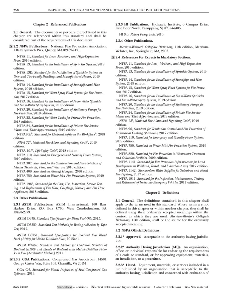 NFPA 25-2020 11 | PDF | Biodiesel | Fire Sprinkler System