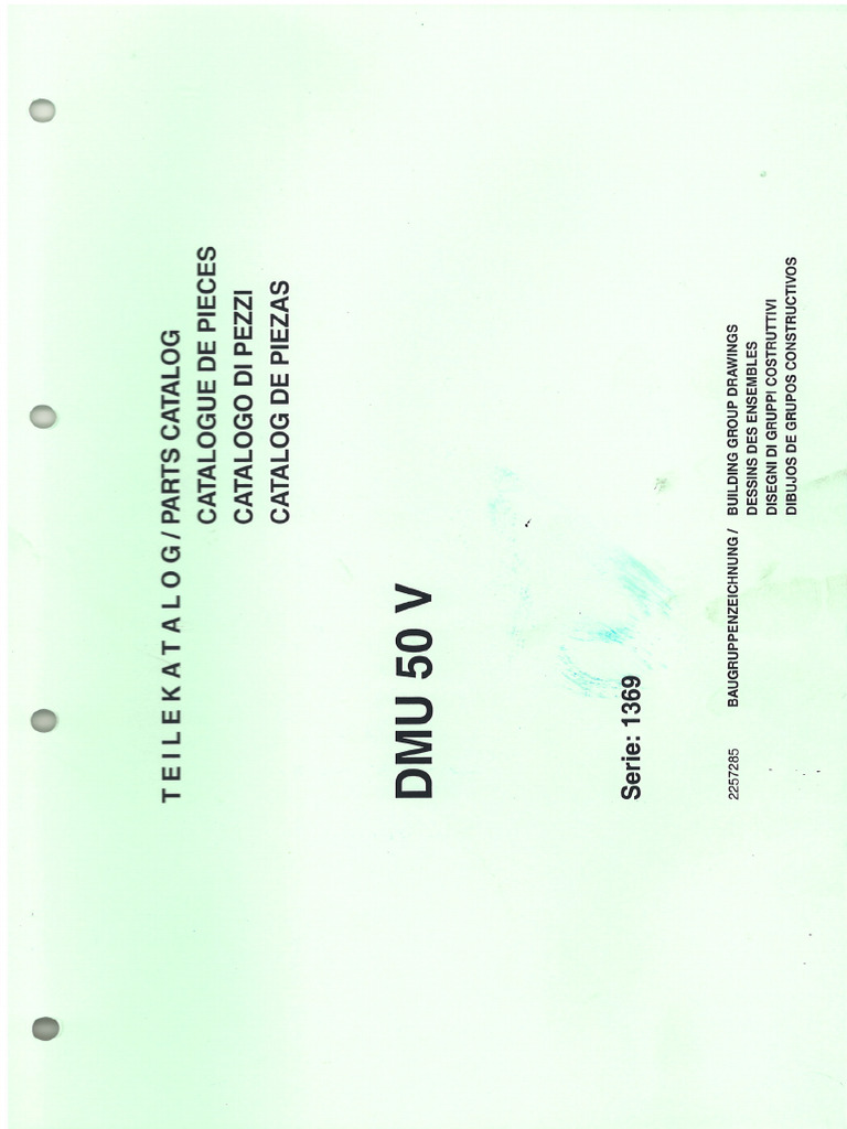 Parts Catalog DMU 50 Evolution | PDF