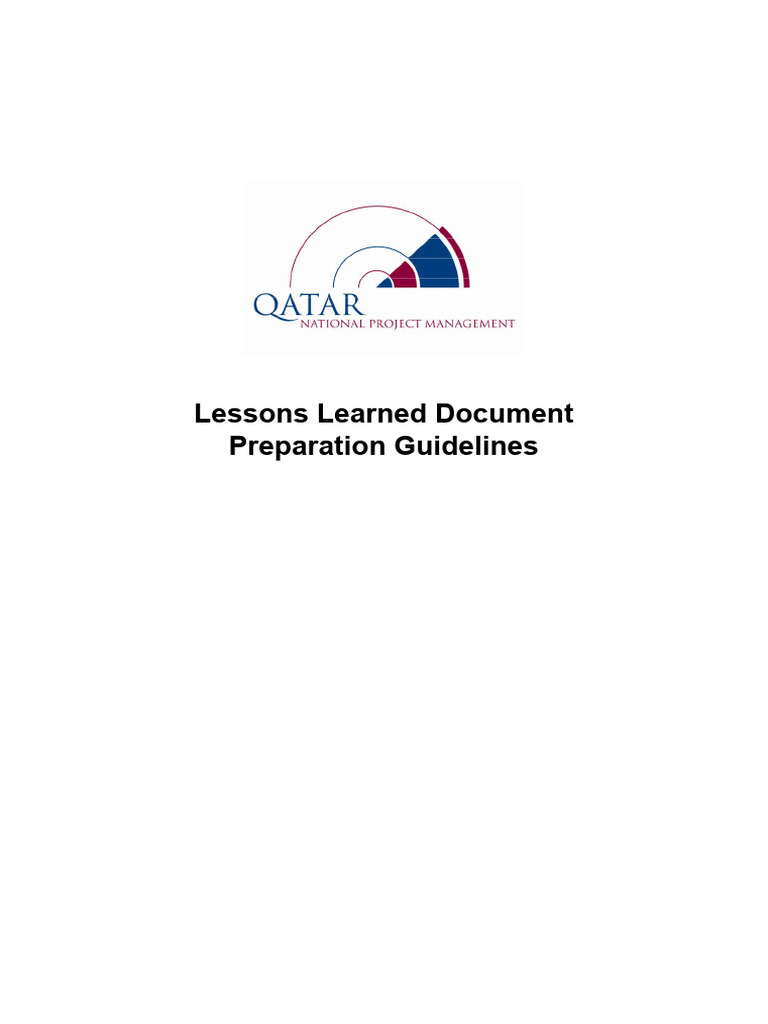 Lessons Learned Template 35 | PDF | Project Management | Business