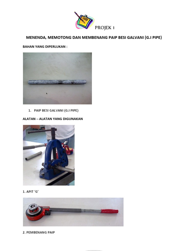Proses Memotong dan Membenang Paip G.I. | PDF