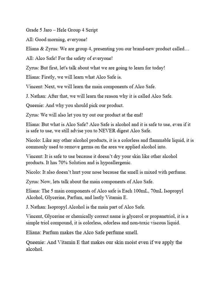 Grade 5 Jaro Hele 1 | PDF