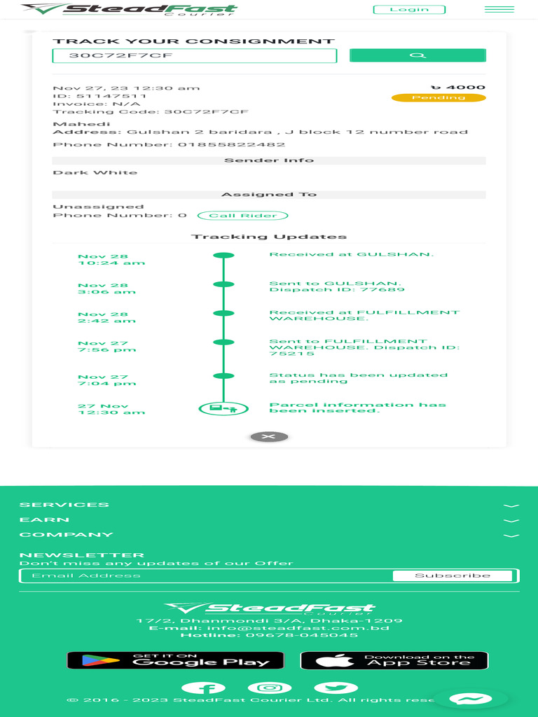 Steadfast Courier Fastest Courier Service in Bangladesh | PDF