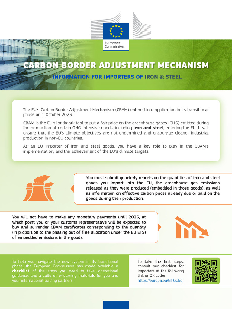 CBAM Factsheet - IRON & STEEL - 0 | PDF | European Union | Climate Change Policy