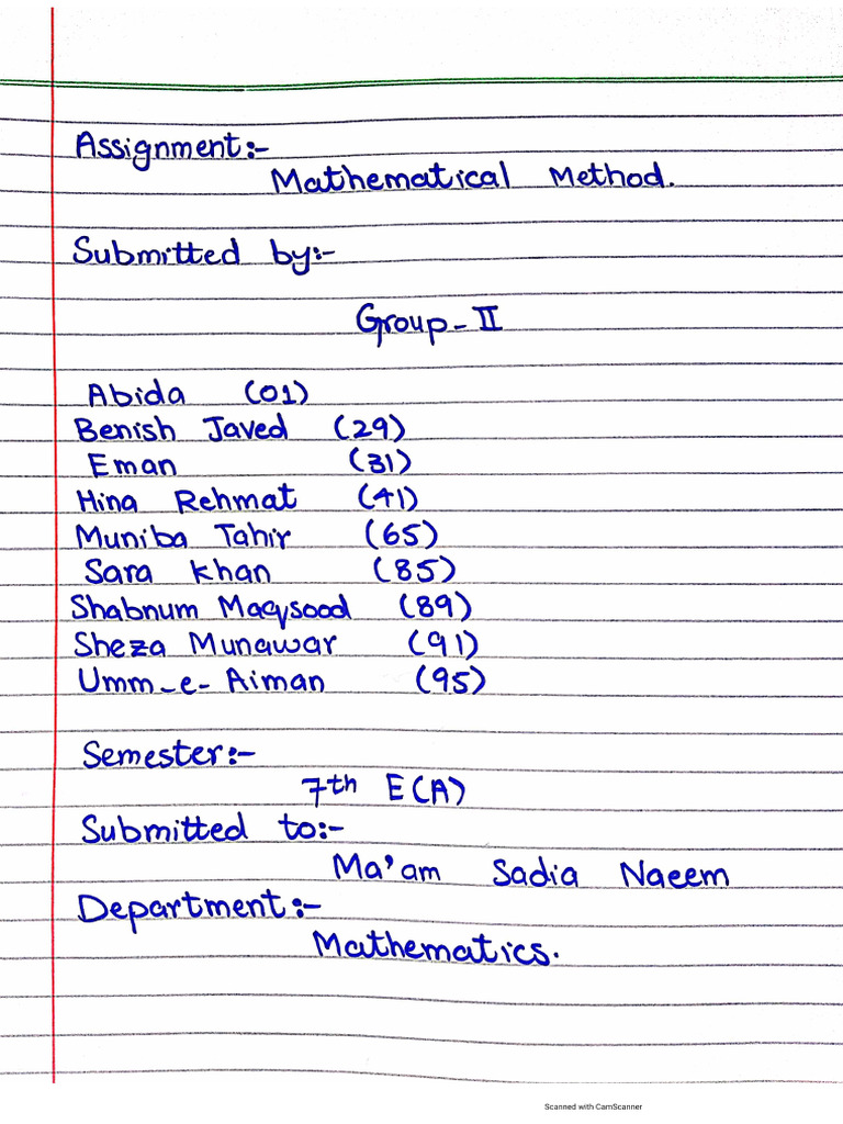 M.method (Assignment Group 2) | PDF