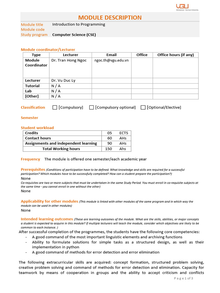 Introduction To Programming Syllabus | PDF | Python (Programming ... Introduction To Programming Syllabus | PDF | Python (Programming ...