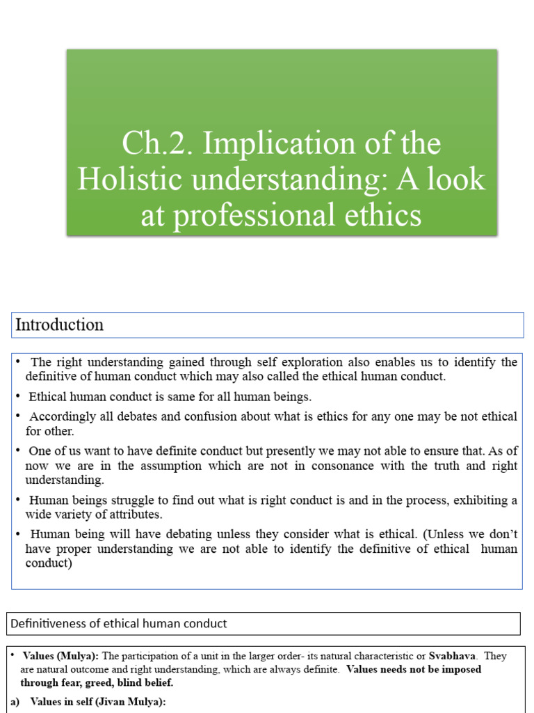 Ch.2. Implication of The Holistic Understanding | PDF | Sustainability | Life Cycle Assessment