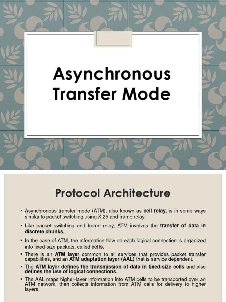 Asynchronous Transfer Mode Pdf Asynchronous Transfer Mode Computer Network