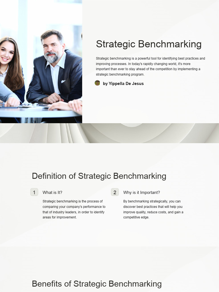Strategic Benchmarking | PDF | Benchmarking | Performance Indicator
