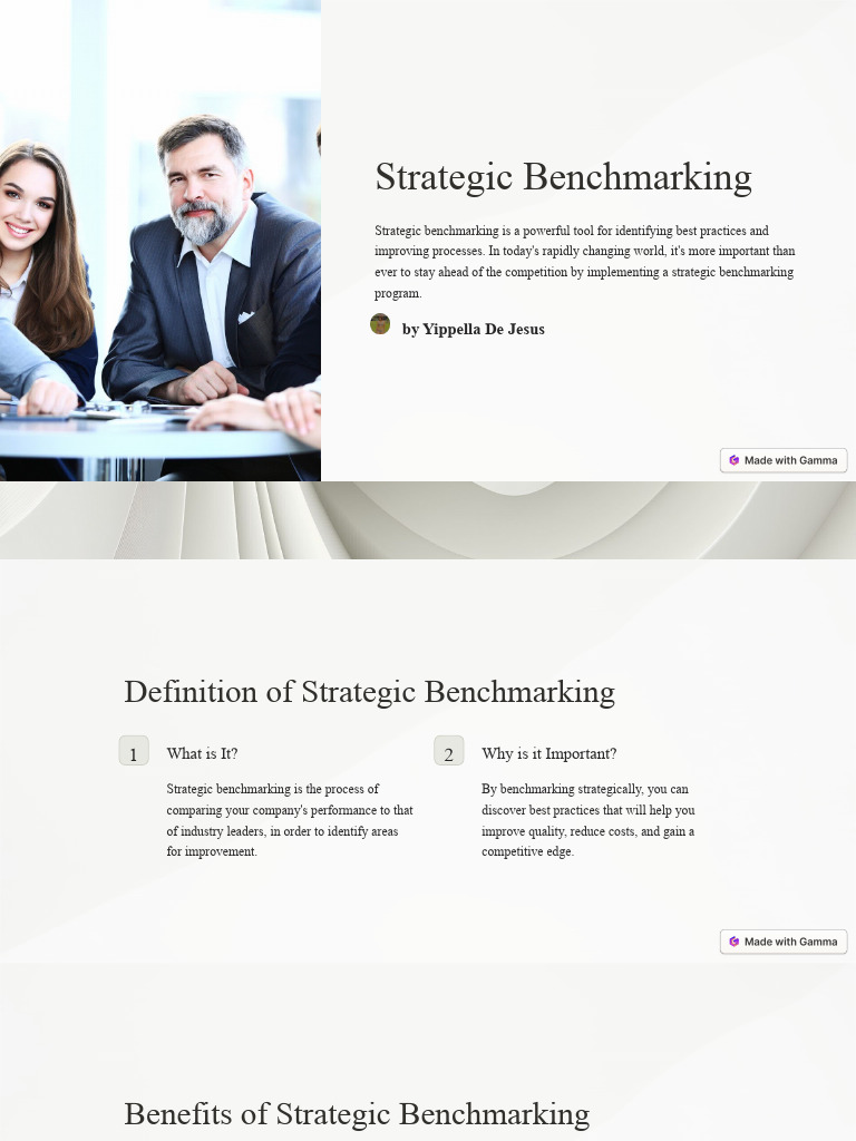Strategic Benchmarking | PDF | Benchmarking | Performance Indicator