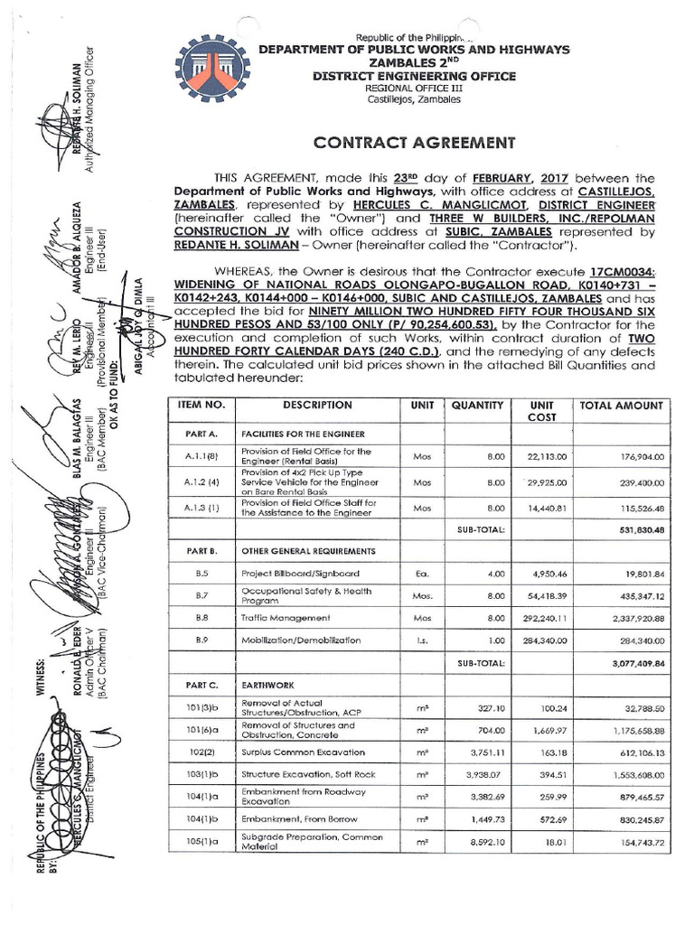 17CM0034 - Contract Agreement | PDF