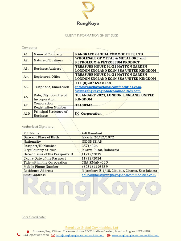 RangKayo CIS | PDF | Business