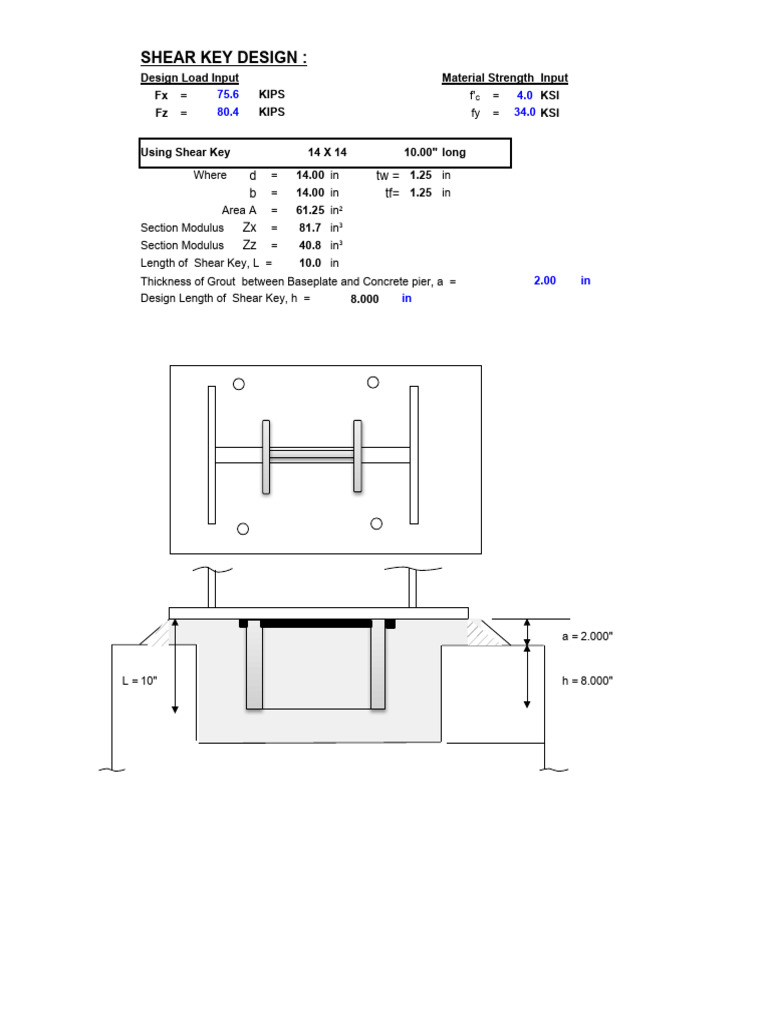 46 Shear Key Design - Plates | Download Free PDF | Shear Stress | Mechanics