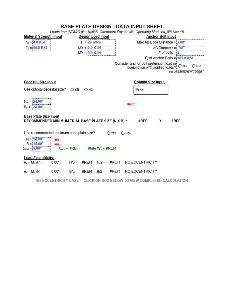 Base Plate Design Specifications | PDF | Structural Engineering ...