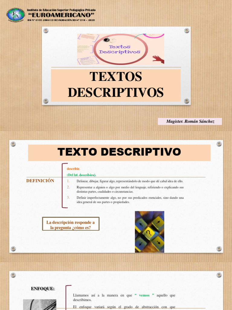 Ejemplos de Textos Descriptivos para Niños | PDF | Objetividad ...