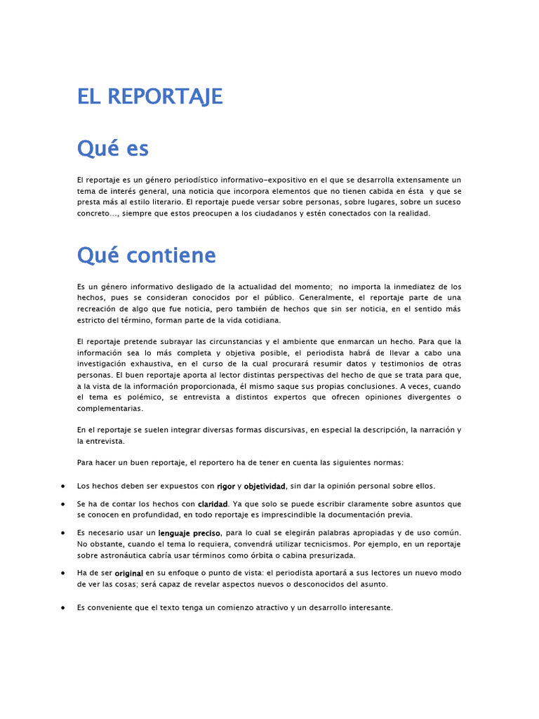 El Reportaje | PDF