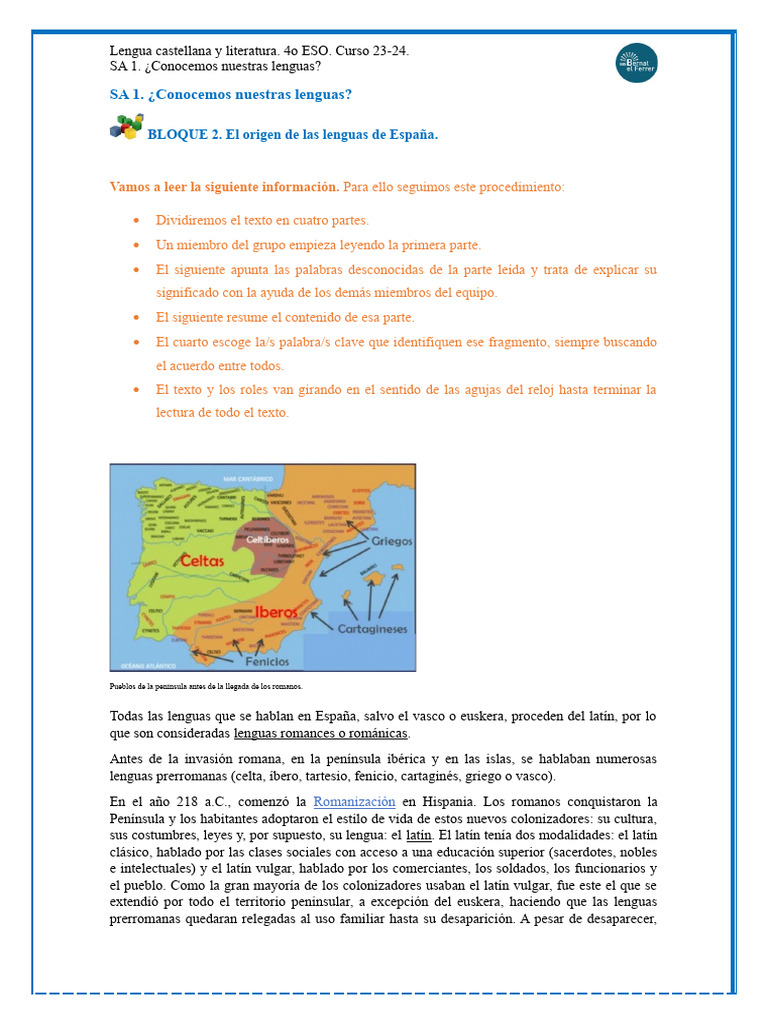 SA 1. Bl. 2. El Origen de Las Lenguas | PDF | Al Andalus | latín